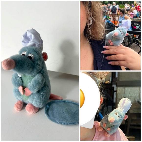 Toys | Ratatouille Remy Shoulder Plush 6 Magnetic Toy Grey White Chef ...